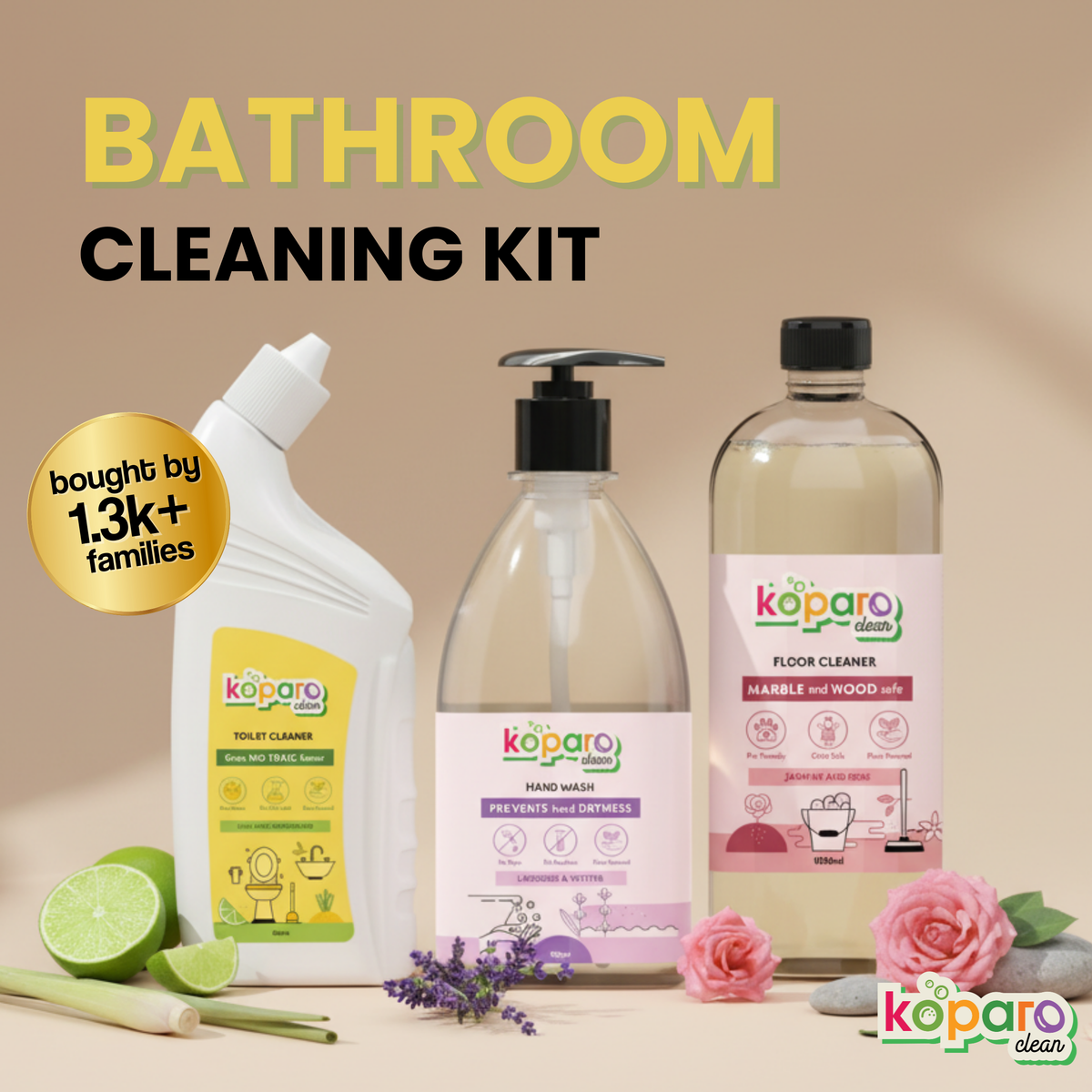 Bathroom Cleaning Kit - Toilet, Floor & Hand Wash | Koparo – Koparo Clean